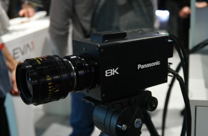IBC Show - Panasonic 8K Organic Sensor Prototype Camera with On-chip ND and 16 stop dynamic ...